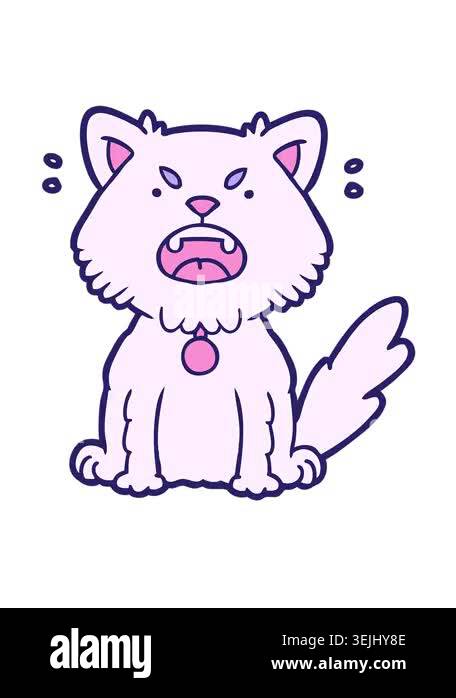 vibrating motion animation of cartoon angry cat Stock Video Footage - Alamy
