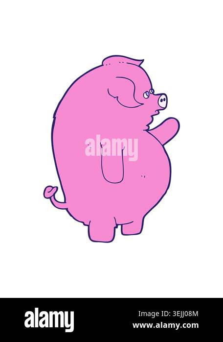 jiggle motion animation of cartoon fat pit Stock Video Footage - Alamy