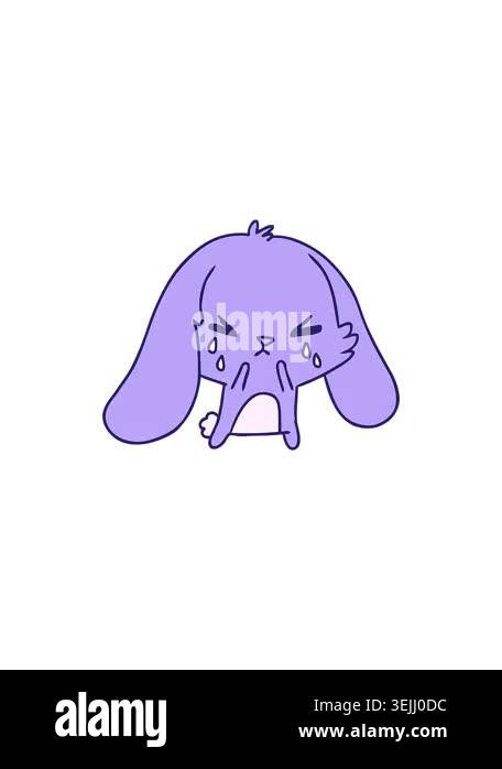 flashy sales animation of freehand drawn cartoon of cute kawaii sad ...