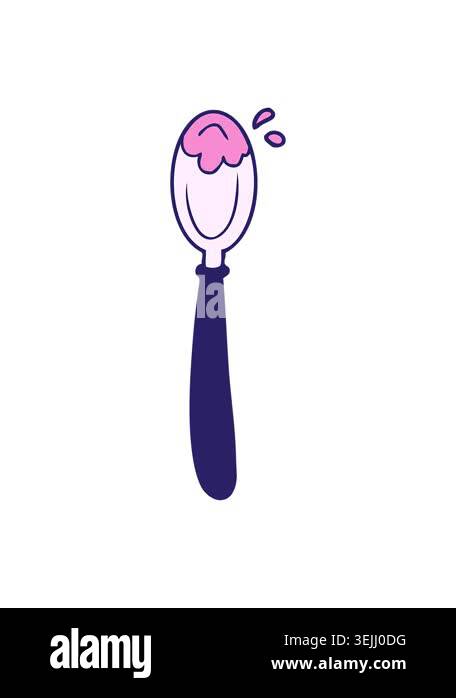 shivering motion animation of spoon drawing Stock Video Footage - Alamy