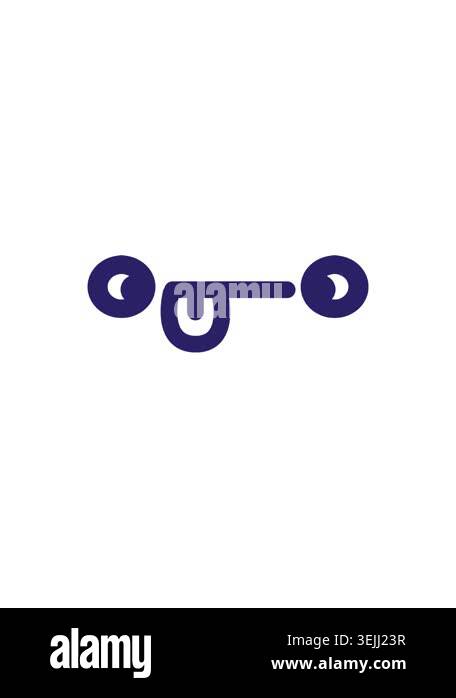 radioactive glowing animation of confused cross eyed face icon Stock ...
