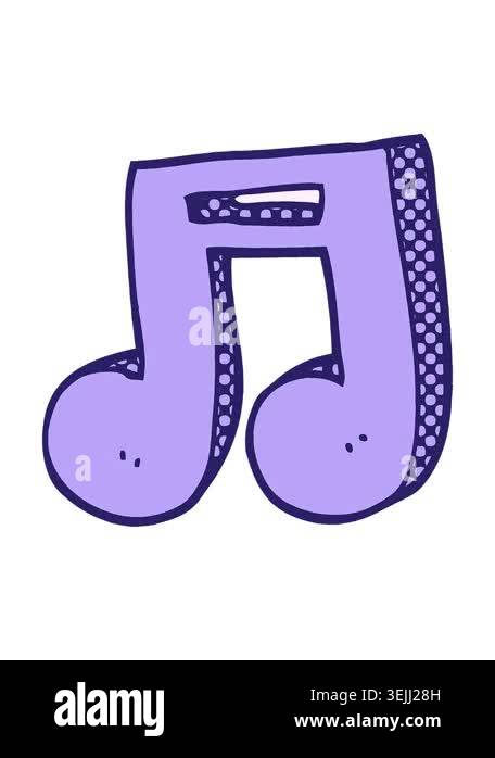 shaking motion animation of cartoon doodle musical notes Stock Video ...