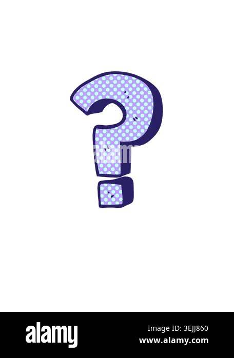 rise and float animation of cartoon doodle question mark Stock Video ...