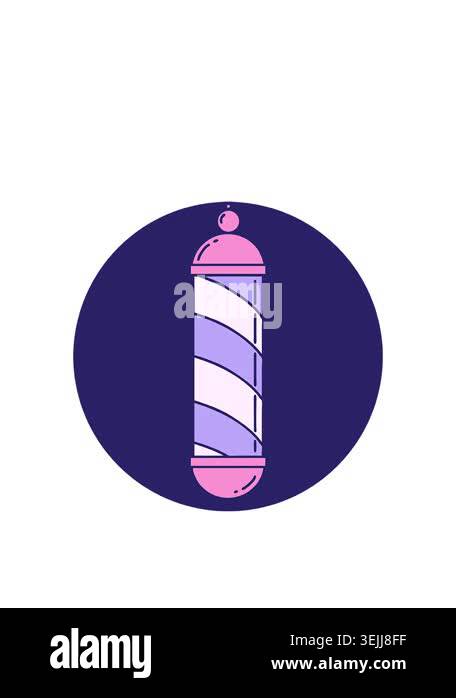 jumping motion animation of iconic image of a barbers pole Stock Video ...
