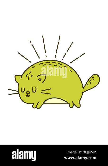changing color animation of tattoo style cheerful cat Stock Video ...