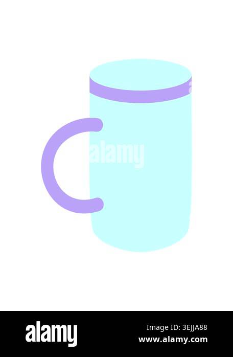 Simple mug design with light blue color Stock Video Footage - Alamy