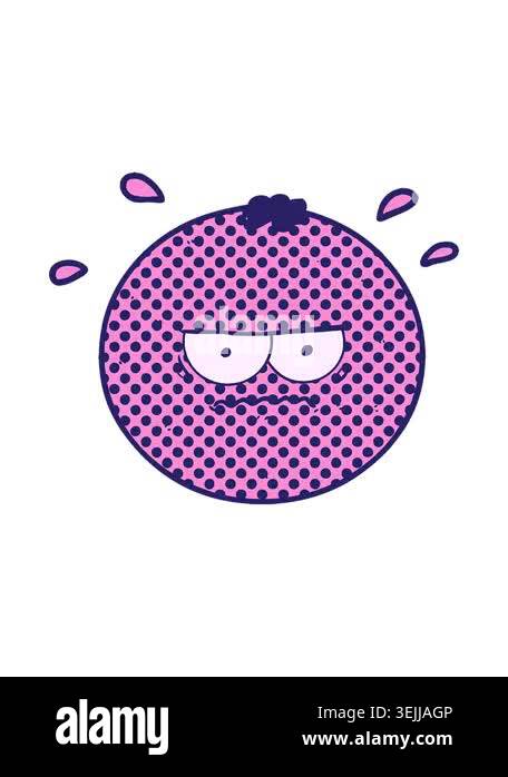 bob and pause animation of cartoon angry orange Stock Video Footage - Alamy