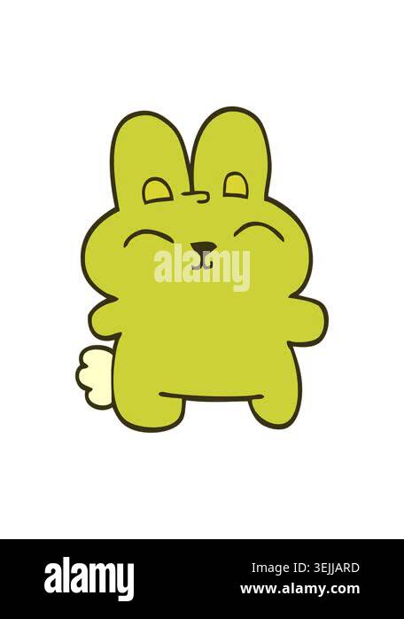 changing color animation of cartoon doodle grey rabbit Stock Video ...