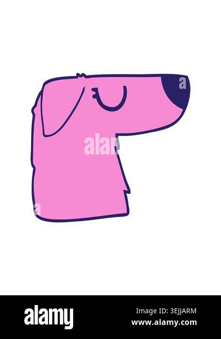 attention grabbing animation of cartoon doodle dog face Stock Video ...