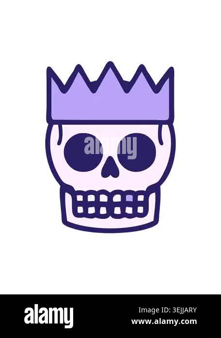 shivering motion animation of image of a skull and crown Stock Video ...
