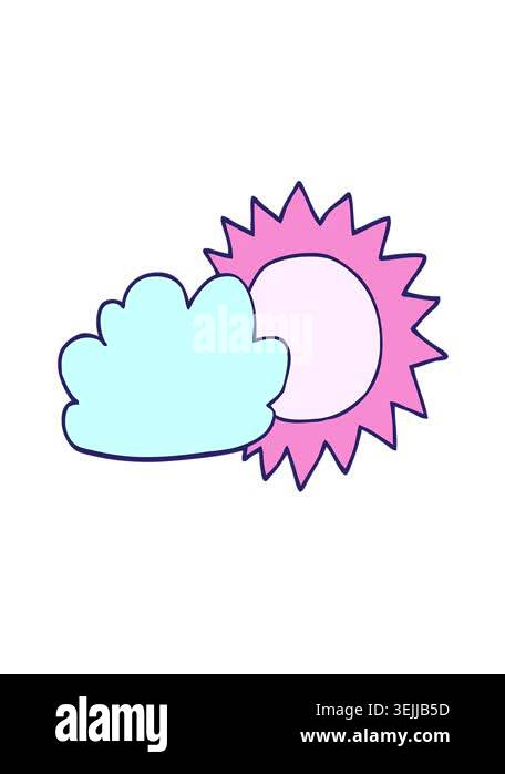 jiggle motion animation of cartoon weather Stock Video Footage - Alamy