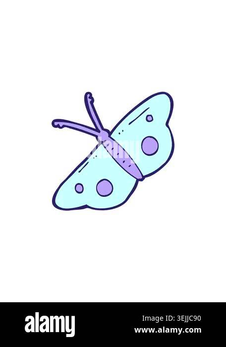 flashy sales animation of cartoon butterfly symbol Stock Video Footage ...