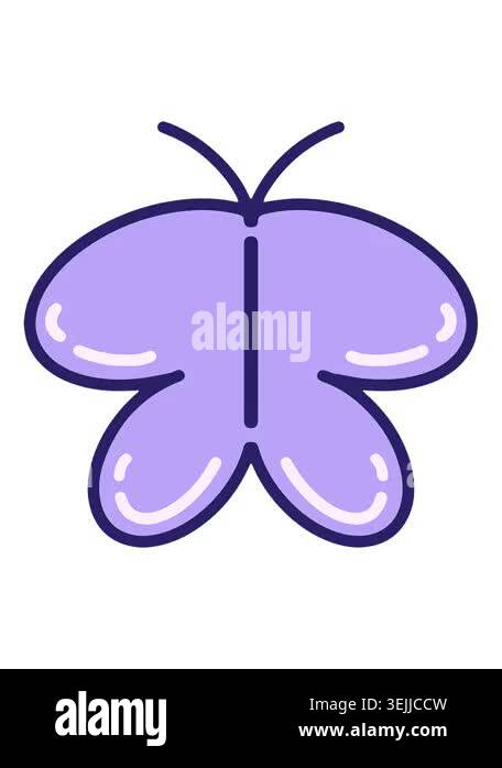 pixelize effect animation of simple cute hand drawn butterfly Stock ...