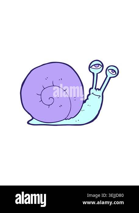 power up animation of cartoon snail Stock Video Footage - Alamy