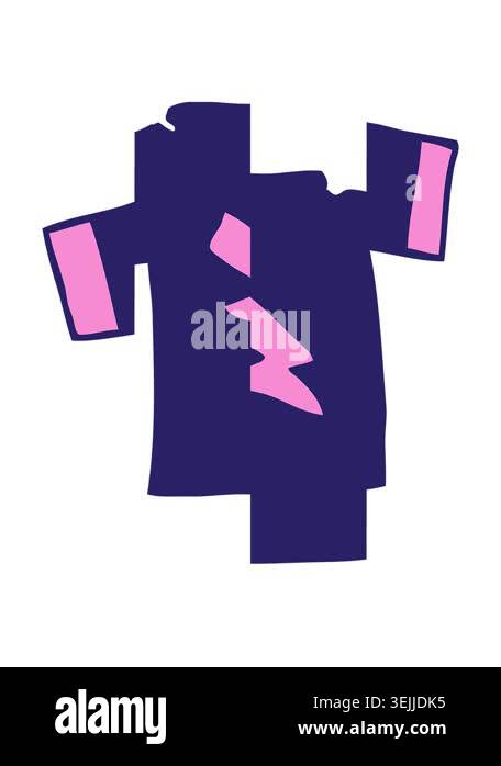 splitting motion animation of cartoon t shirt with lightning bolt Stock ...