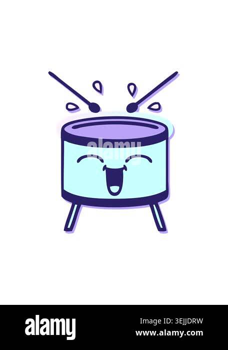 shaking motion animation of distressed sticker of a cute cartoon happy ...