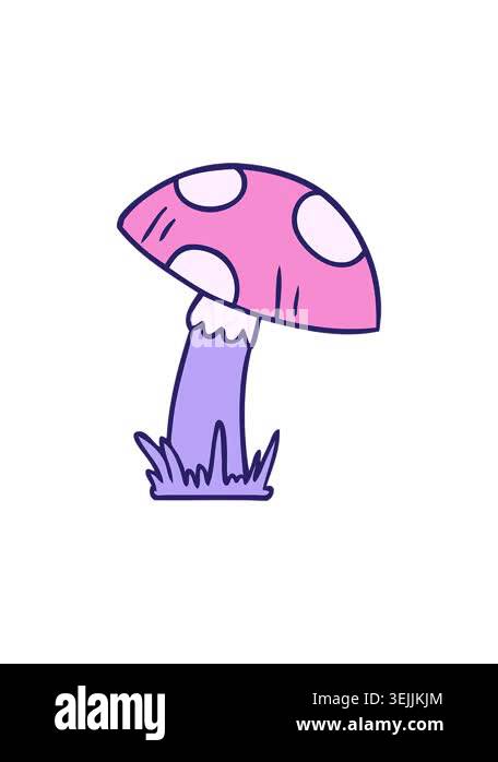 spinning motion animation of doodle of a toad stool Stock Video Footage ...