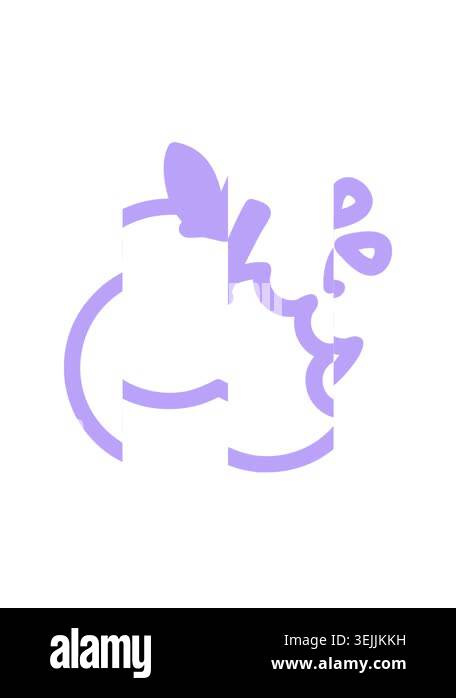 splitting motion animation of bitten apple symbol icon Stock Video ...