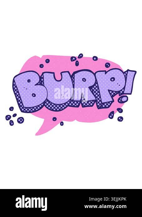 jiggle and pause animation of freehand drawn comic book speech bubble ...