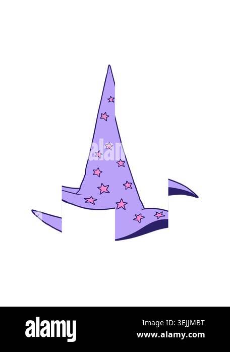 splitting motion animation of wizard hat Stock Video Footage - Alamy