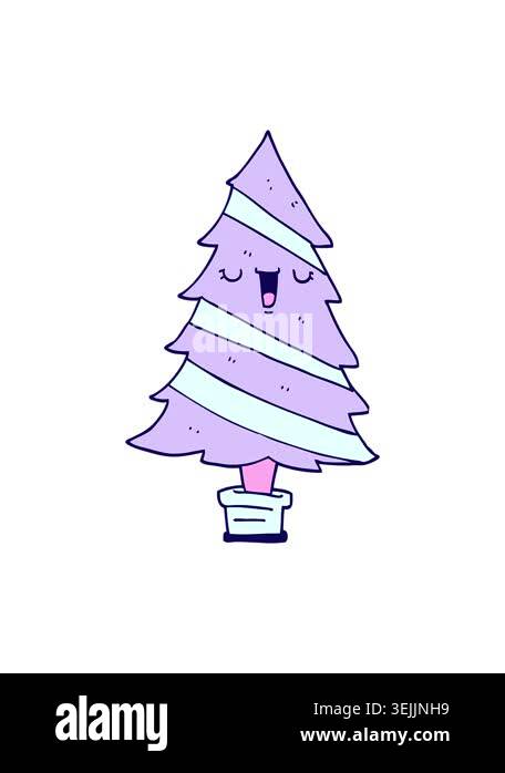 neon light effect animation of retro christmas tree Stock Video Footage ...