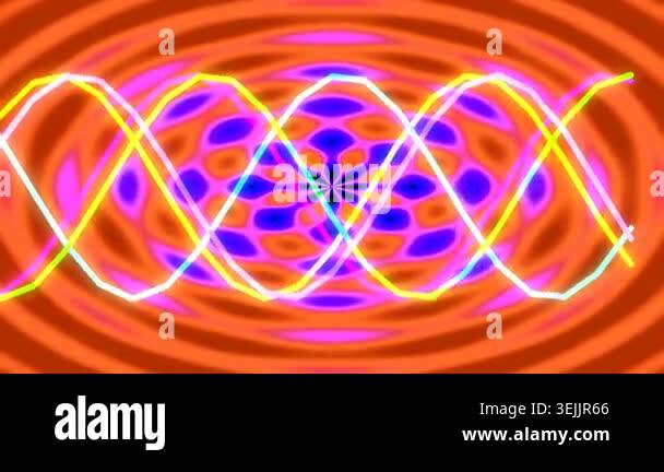 colorful neon abstract fractal background Stock Video Footage - Alamy