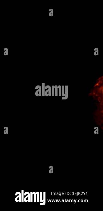 Fire and flames on a black background. Filmed on a high-speed camera at ...