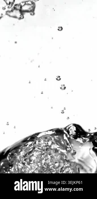 Super slow motion air bubbles underwater. Filmed on a high-speed camera ...