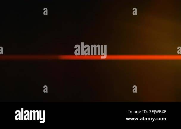 Pack of golden anamorphic lens flares with horizontal light leaks ...
