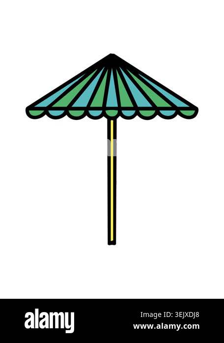 bob and pause animation of a folding brazilian beach parasol Stock ...
