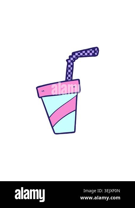popping motion animation of cartoon soda drink Stock Video Footage - Alamy
