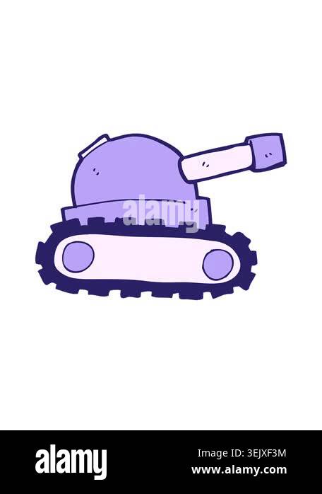 vibrating motion animation of cartoon tank Stock Video Footage - Alamy