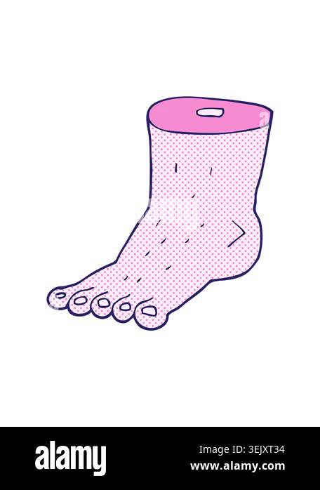 spinning motion animation of freehand drawn cartoon foot Stock Video ...