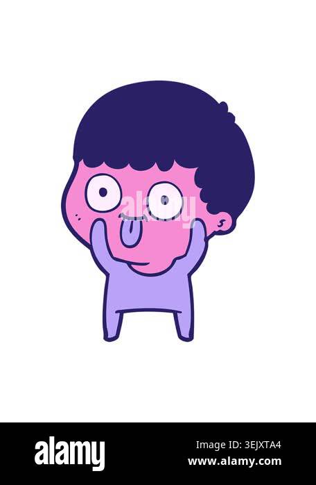jiggle and pause animation of cartoon man staring Stock Video Footage ...