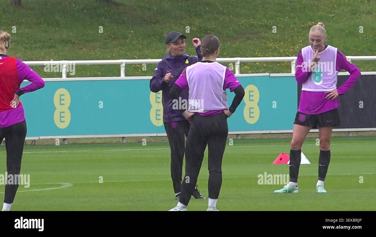 England Women training at St George's Park ahead of their World Cup ...