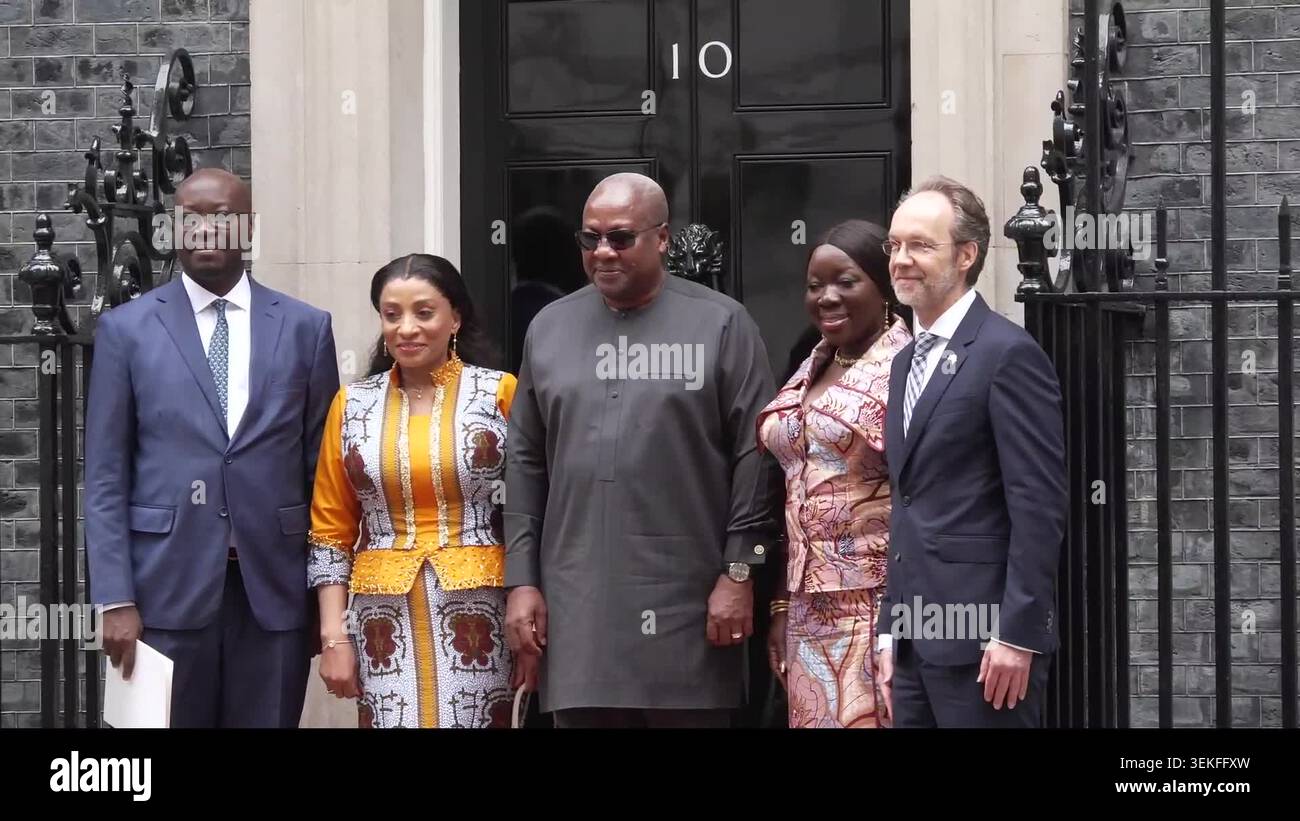 Ghanaian President leaves Downing Street following meeting with PM ...