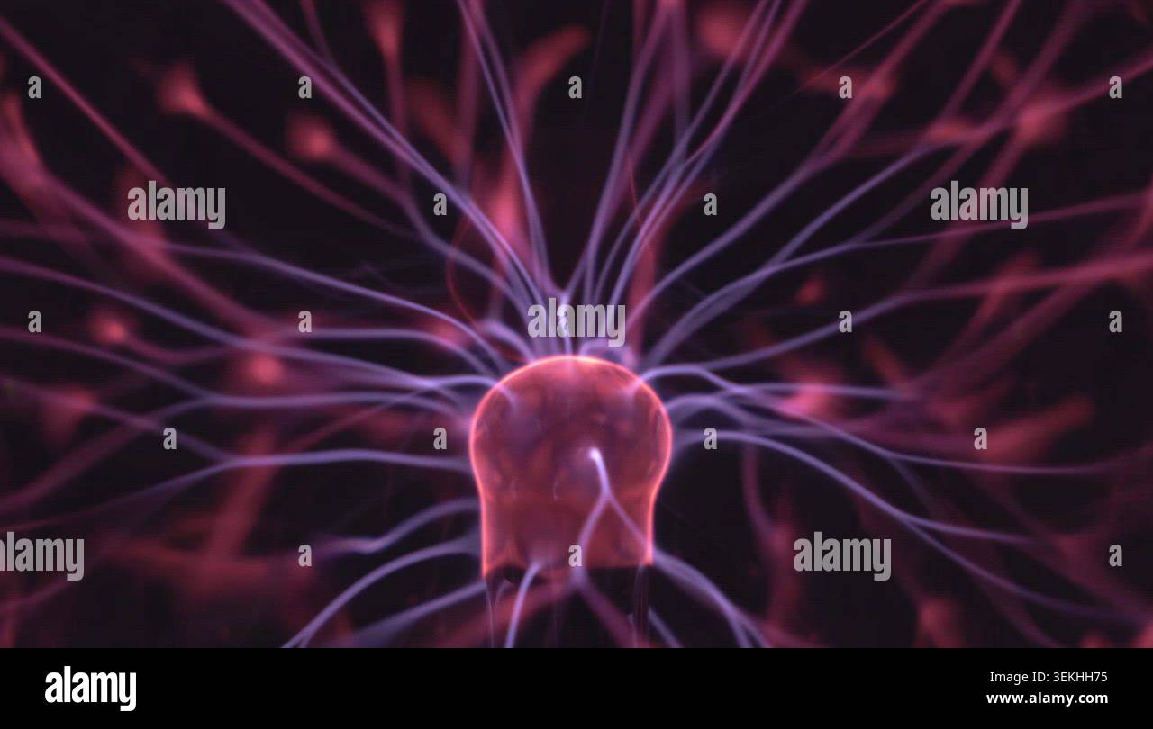 Multi-colored plasma ball Stock Video Footage - Alamy