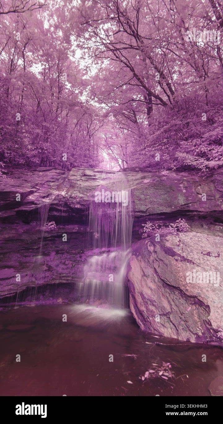 Small Mountain Waterfall Stock Video Footage - Alamy