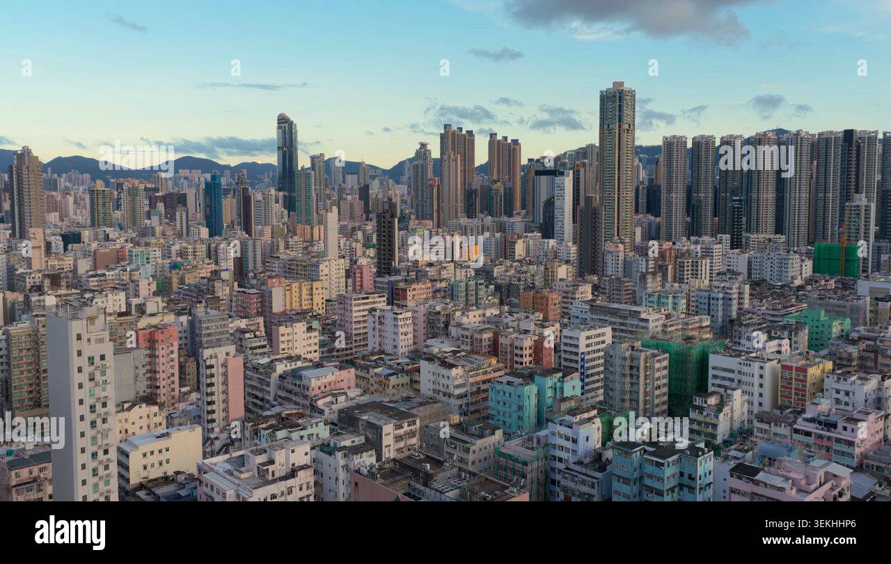 Sham Shui Po Kowloon Aerial Hong Kong Stock Video Footage - Alamy