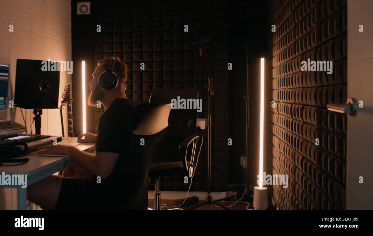 Musicians work in different rooms Stock Video Footage - Alamy