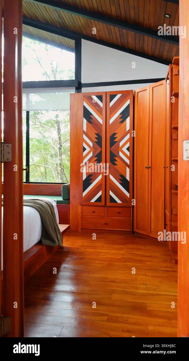 bedroom video with windows and decorated furniture Stock Video Footage ...
