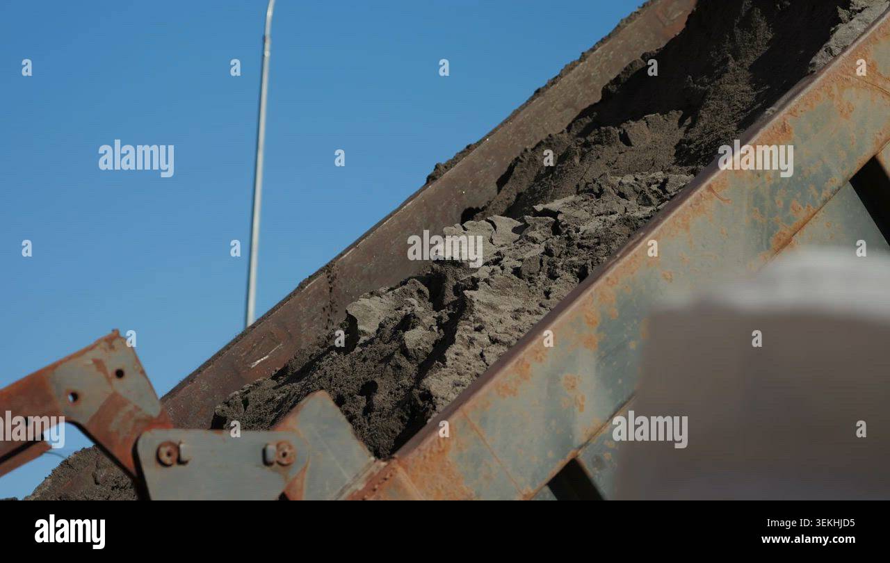 Sand Moving Through Construction Hopper Stock Video Footage - Alamy