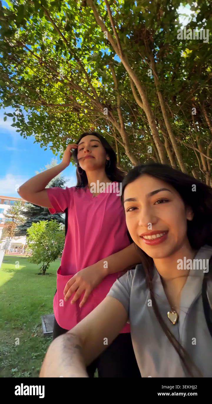 Medical trainees waving at camera Stock Video Footage - Alamy