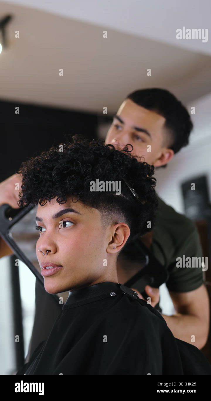 Haircut session at local barbershop Stock Video Footage - Alamy