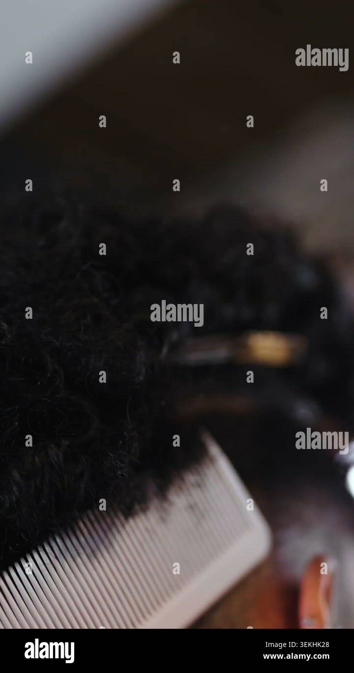 Hair combing and styling at home Stock Video Footage - Alamy