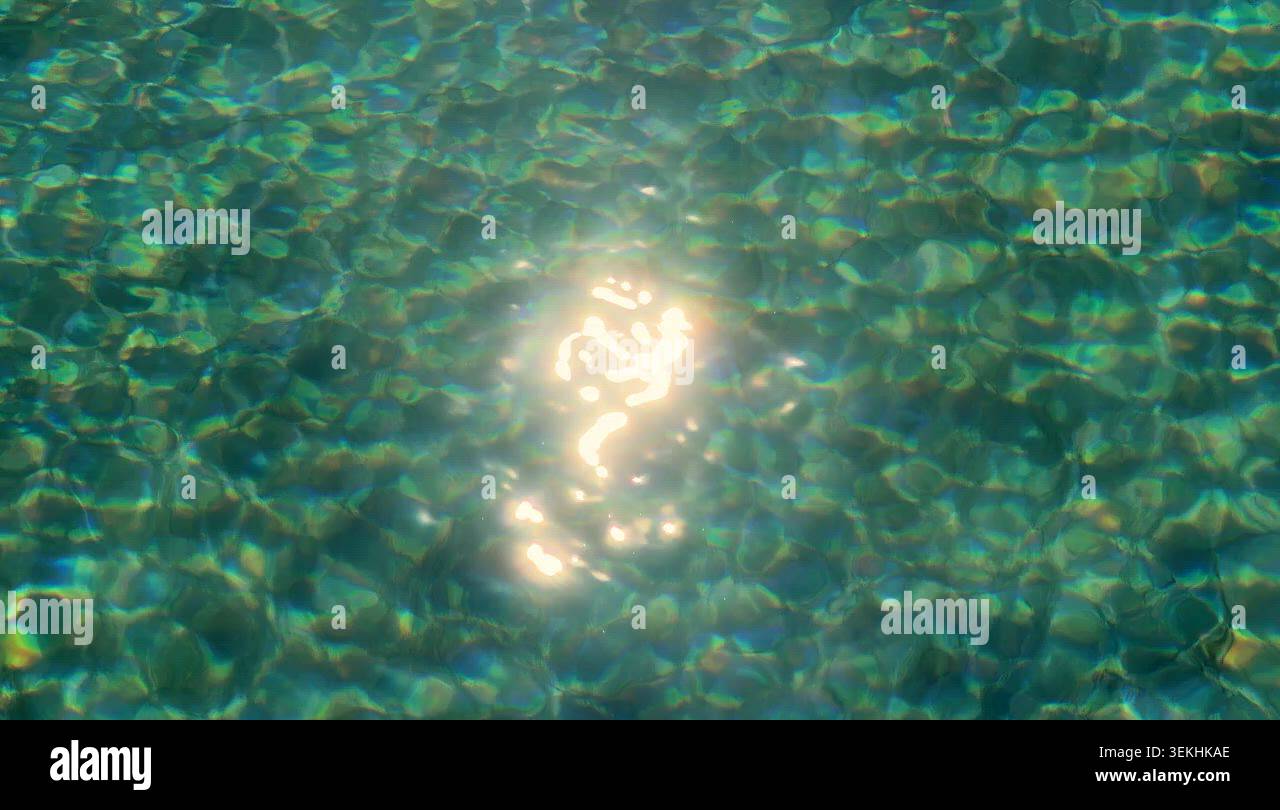 Sunlight Reflection on Clear Turquoise Water Stock Video Footage - Alamy