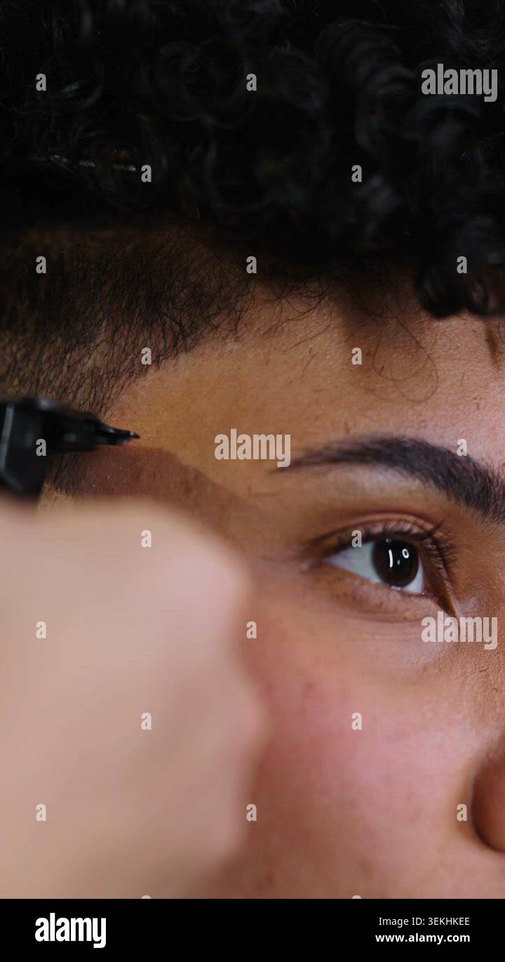 Haircut and styling at barbershop Stock Video Footage - Alamy