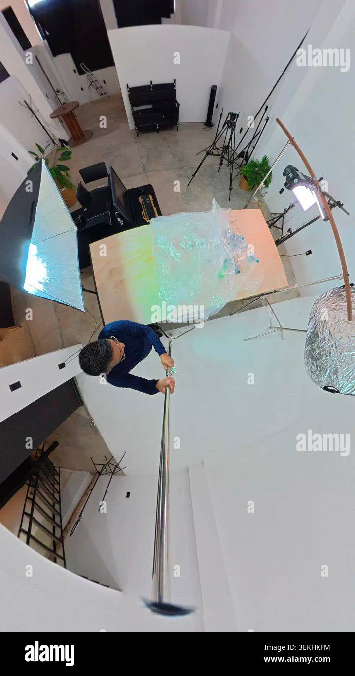 Professional stop motion animator at work in a studio setting Stock ...