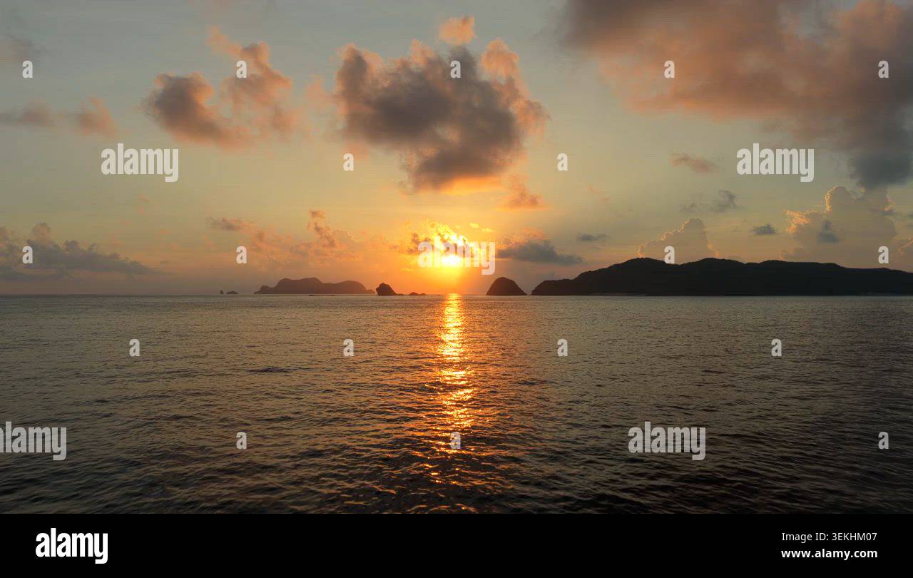 Kerama Islands Sunset Aerial Okinawa Japan Stock Video Footage - Alamy