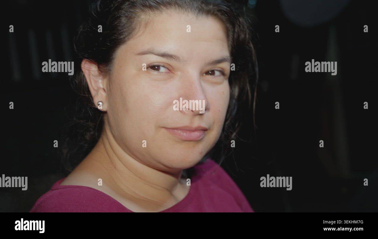 Genuine facial expressions of a person reacting to direct light Stock ...